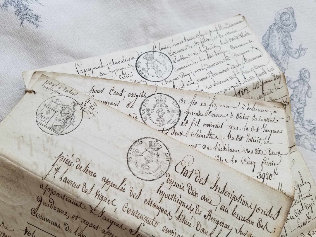 Antique French 1814 Legal Contract-document,legal Papers,french ...