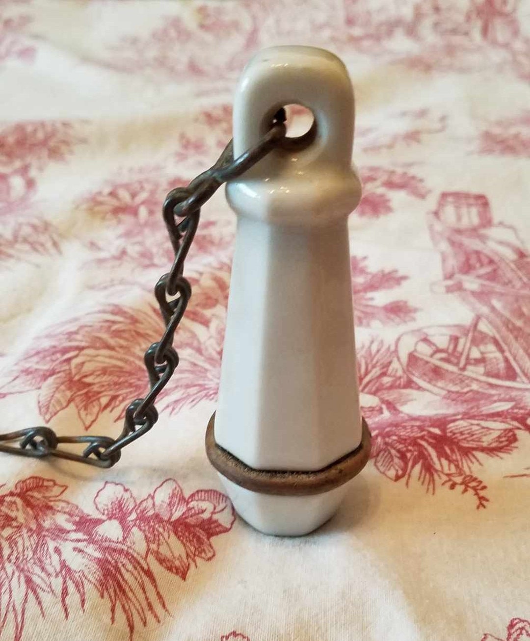 French Vintage Porcelain Toilet Cistern Pull & Chain,toilet Flush Pull ...
