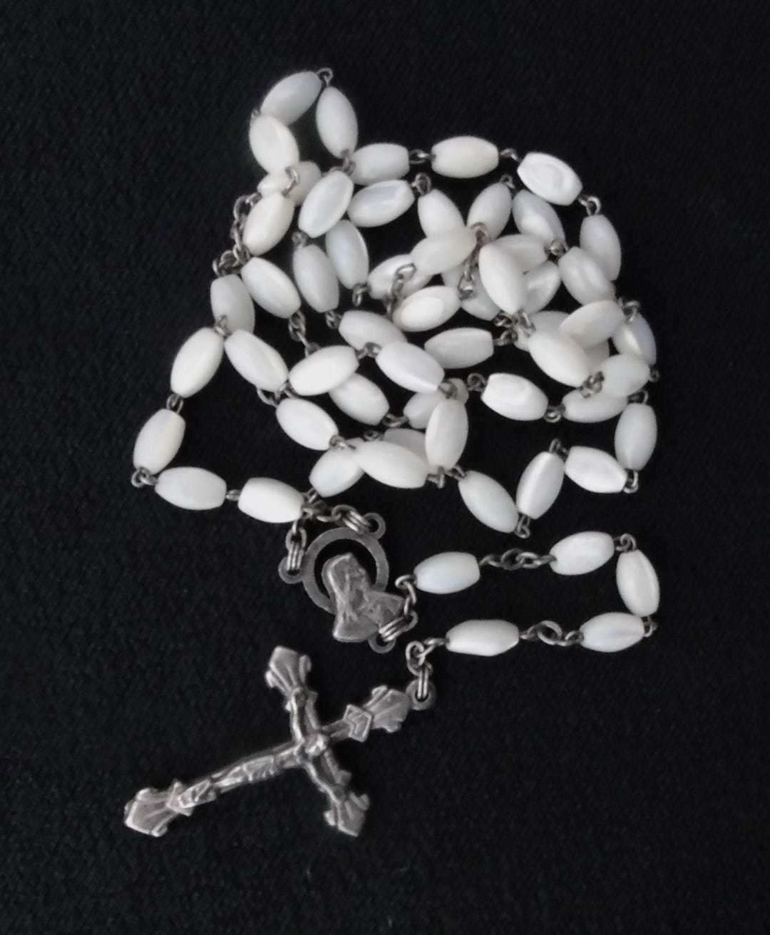 Pretty Vintage Jesus Sacred Heart Chaplet Rosary With Mother of Pearl ...