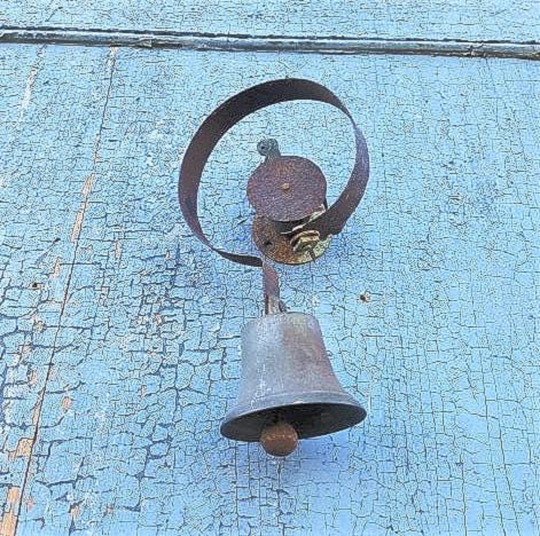 Antique French Spring Bell,cast Bronze Shop Door Chime - Etsy