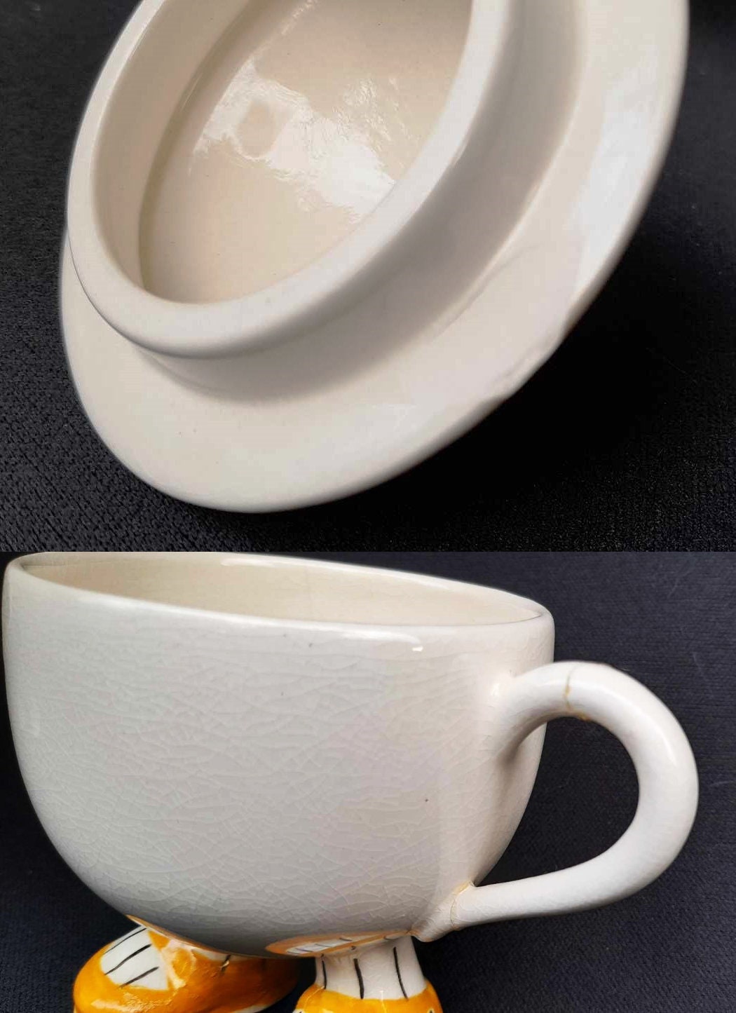 Vintage 1970's Carlton Ware Pottery Walking Ware Tea-pot & 1 Tea Cup ...