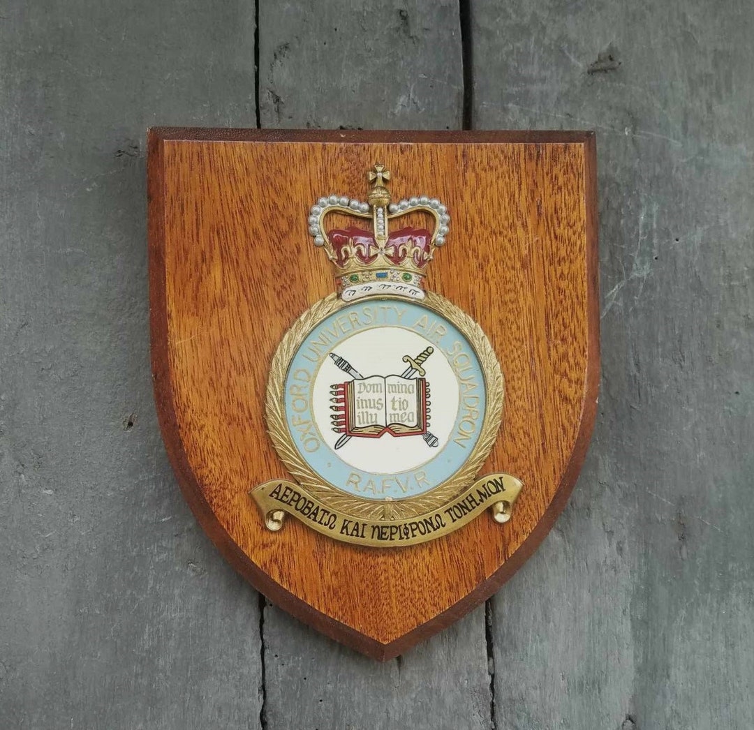 Vintage R.A.F (royal Air Force) Squadron Wooden Shield Plaque,wall ...