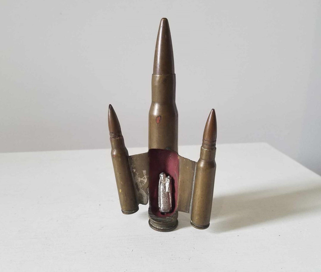 WW1 Small Brass French Trench Art Religious Travel Pocket Oratory ...