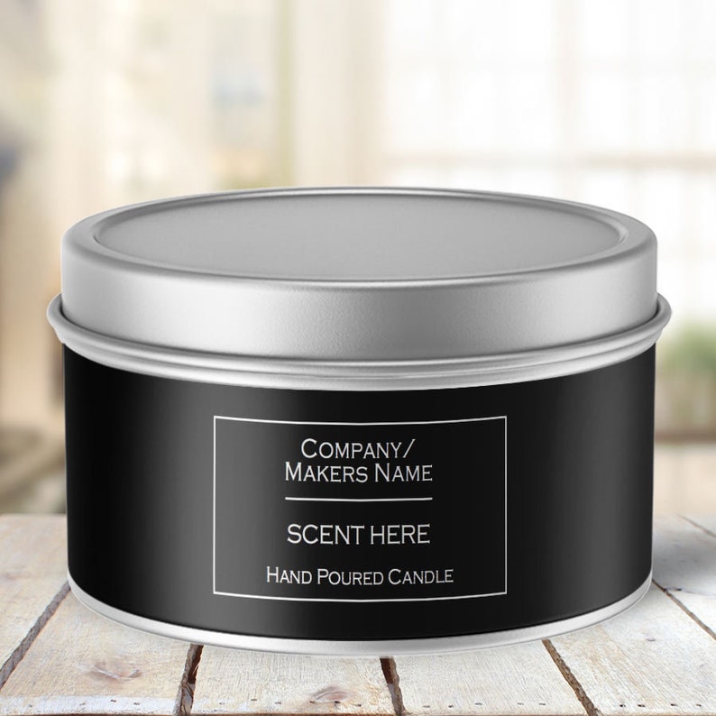 Candle Tin Wrap Labels Personalised Custom Printed Stickers | Etsy