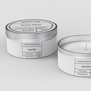 Candle Tin Wrap Labels - Personalised Custom Printed Stickers - Craft ...