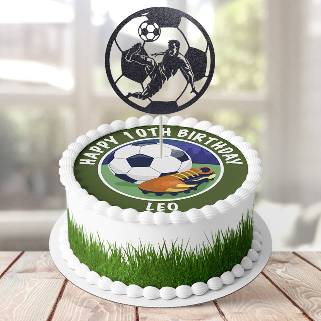 7.5' Diameter Icing Cake Topper - Football Boot - Etsy