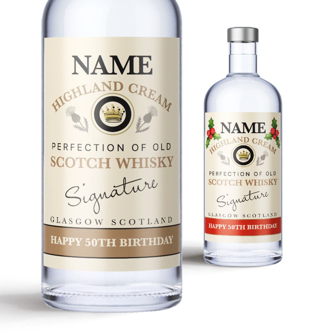 Whisky Whiskey Personalised Adhesive Sticky Gloss Waterproof - Etsy UK
