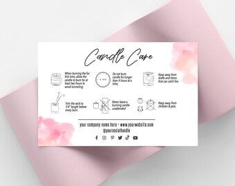 Candle Care Cards. 12 per Pack. - Etsy