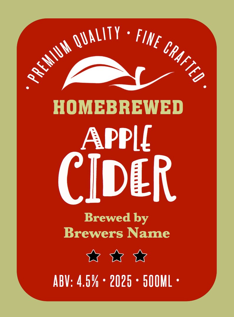 Personalised Home-brew Brewing Sticky Labels Devon Design - Etsy UK