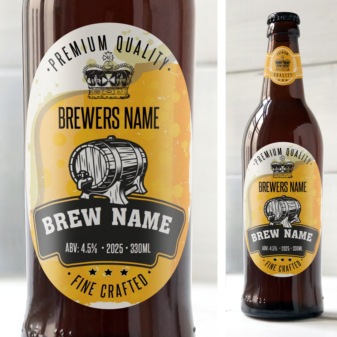 Personalised Home-brew, Brewing Sticky Labels - Pineville Design - Etsy