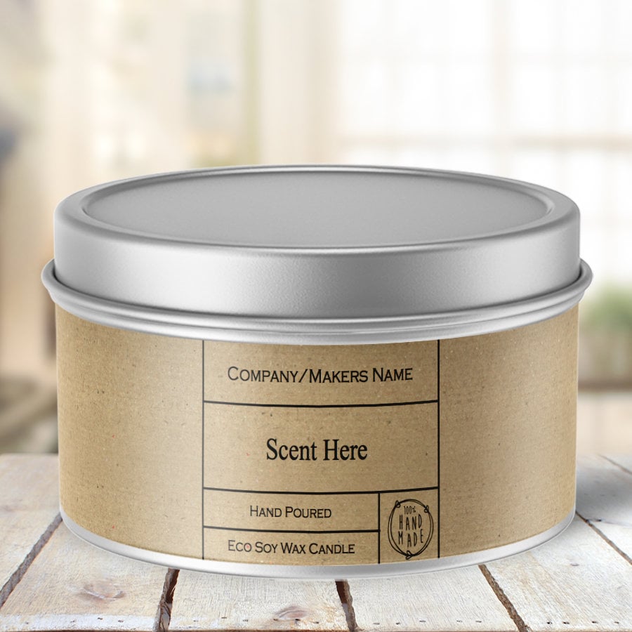 Candle Tin Wrap Labels Personalised Custom Printed Stickers | Etsy