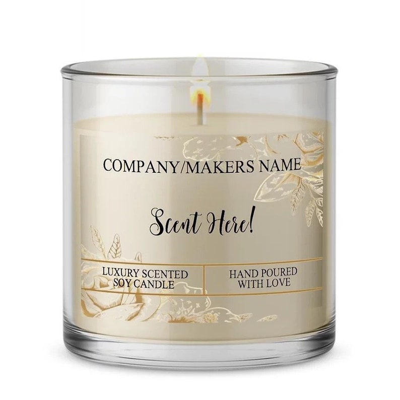 Transparent Clear Polyester Personalised Candle Sticky Labels - Etsy