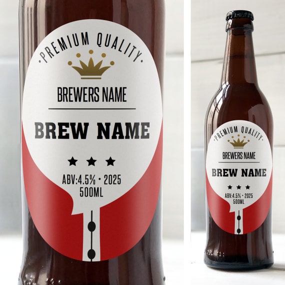 20 Personalised Home-brew Brewing Stickers Sticky Labels Neck | Etsy