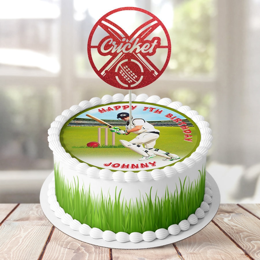 Cricket Bat And Ball Cake