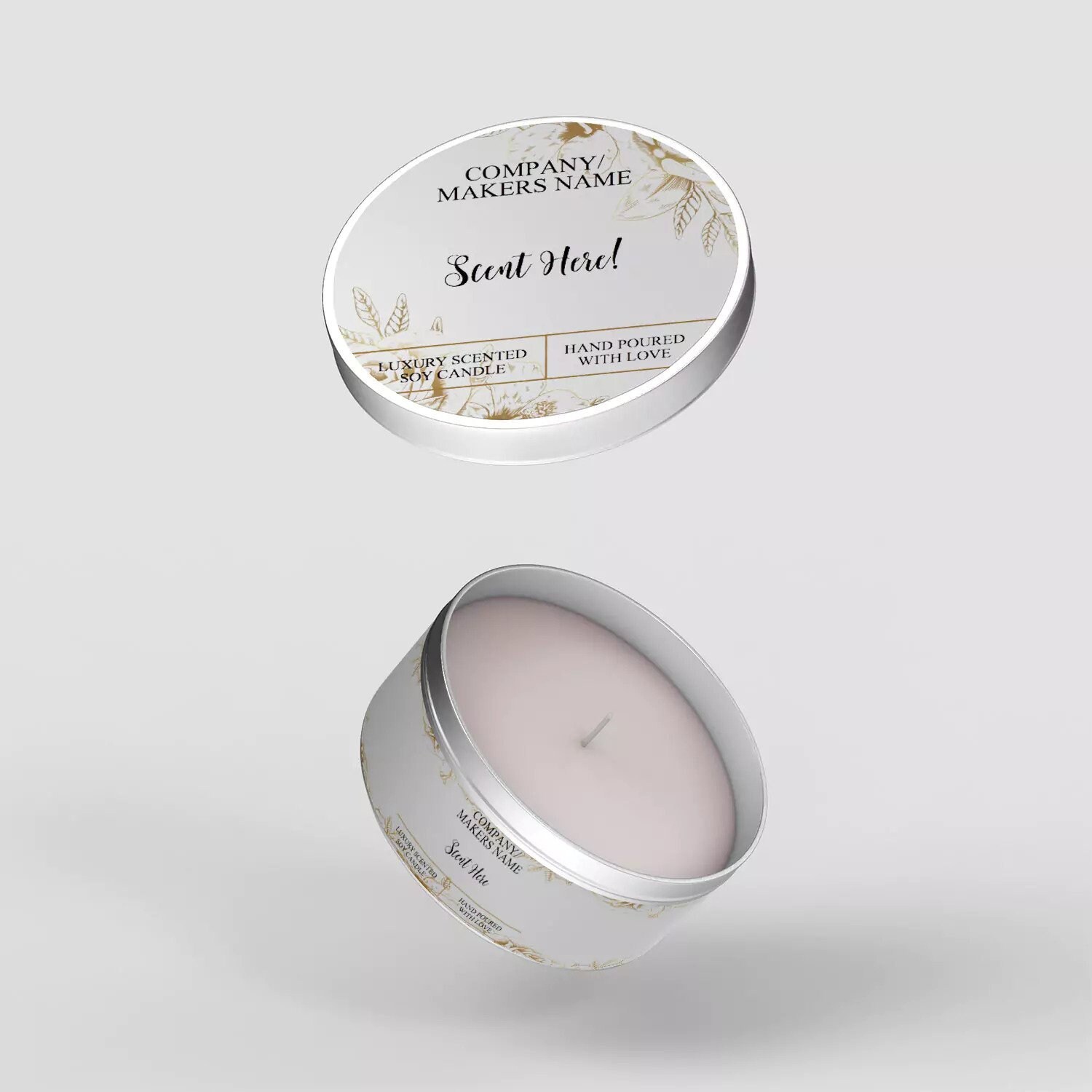 Transparent Clear Polyester Personalised Candle Sticky Labels - Etsy UK