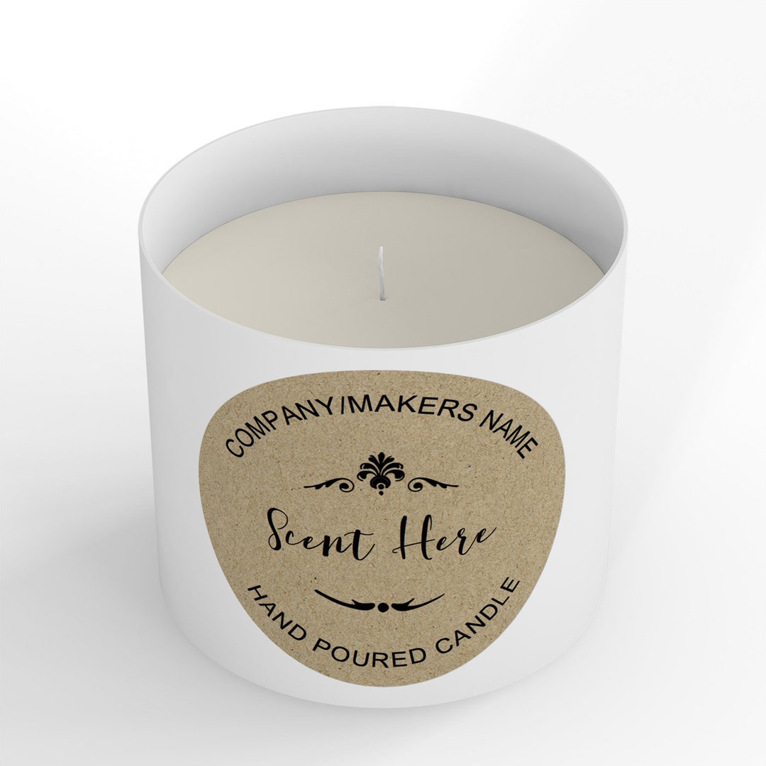 Custom Personalised Recycled Kraft Paper Candle Splashproof Stickers ...