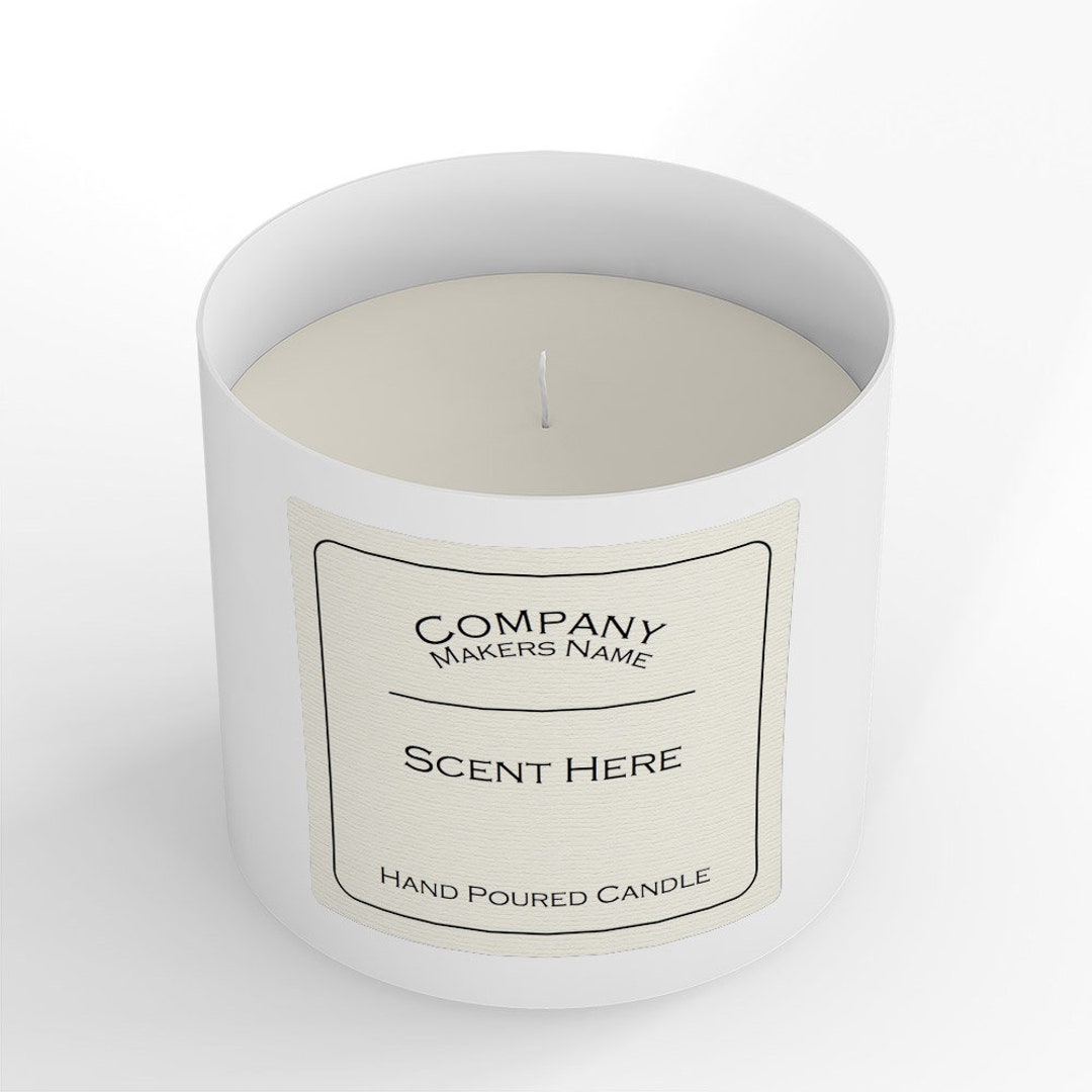 Custom Personalised Laid Textured Vintage Paper Candle Splashproof ...