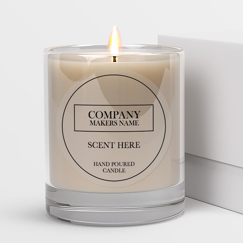 Round Candle Label - Etsy