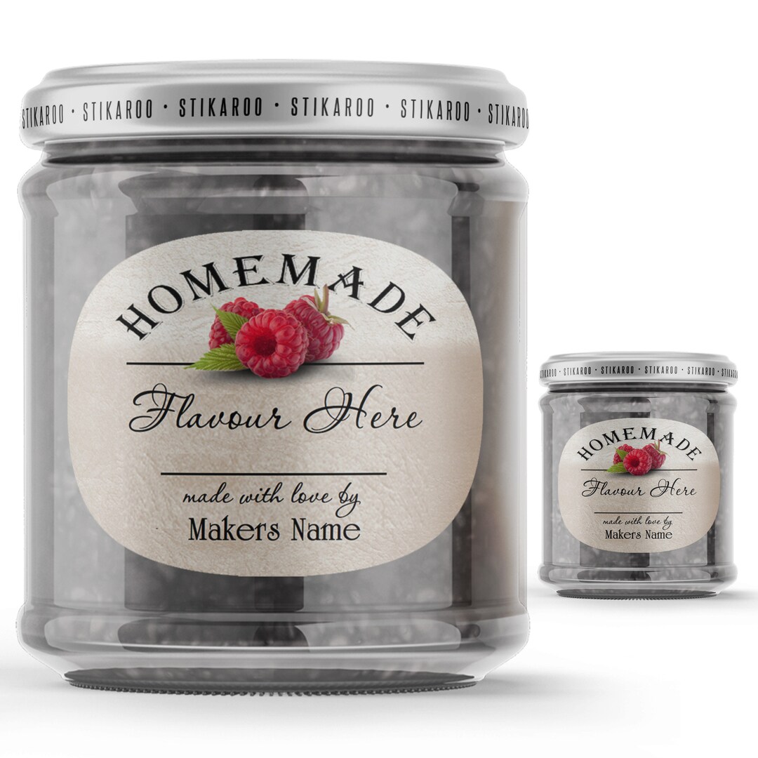 24, 30 or 35 Personalised Jam, Preserve, Conserve Sticky Labels ...