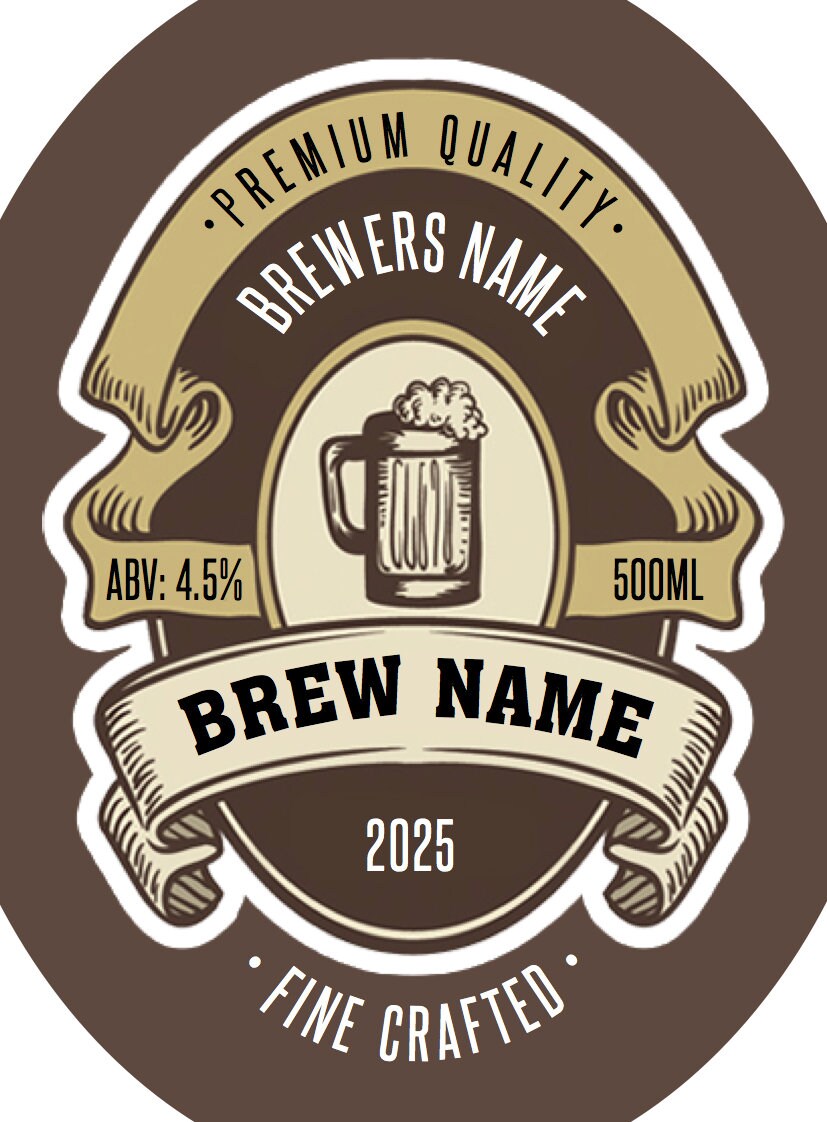 Personalised Home Brew Brewing Homebrew Sticky Labels | Etsy UK