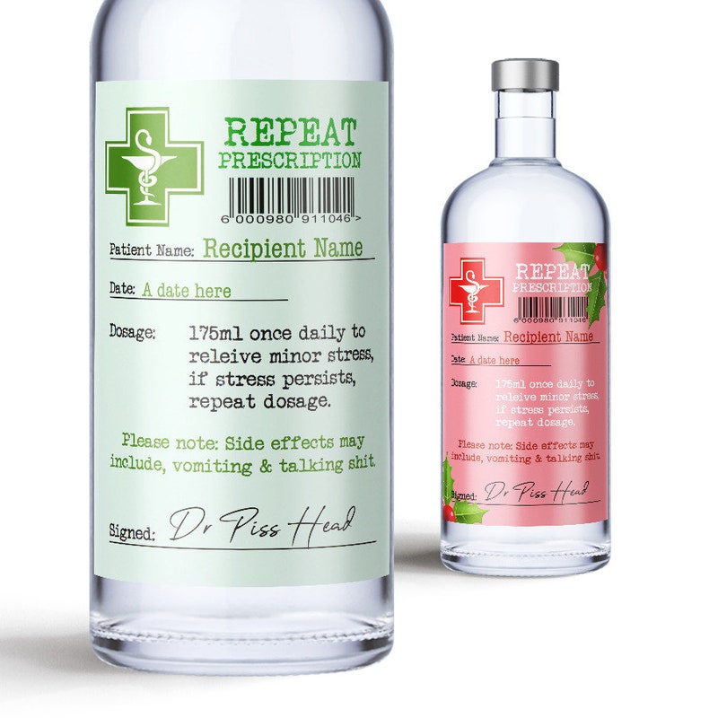 Funny Prescription Labels - Etsy