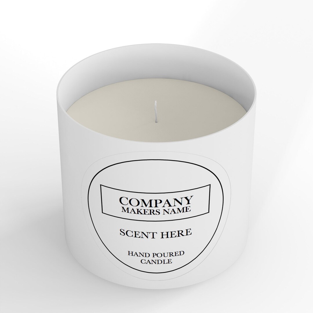 Personalised Custom Adhesive Candle Sticky Labels - Coulterville Design ...