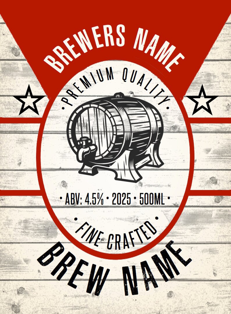 Personalised Home-brew Brewing Sticky Labels Summerville | Etsy