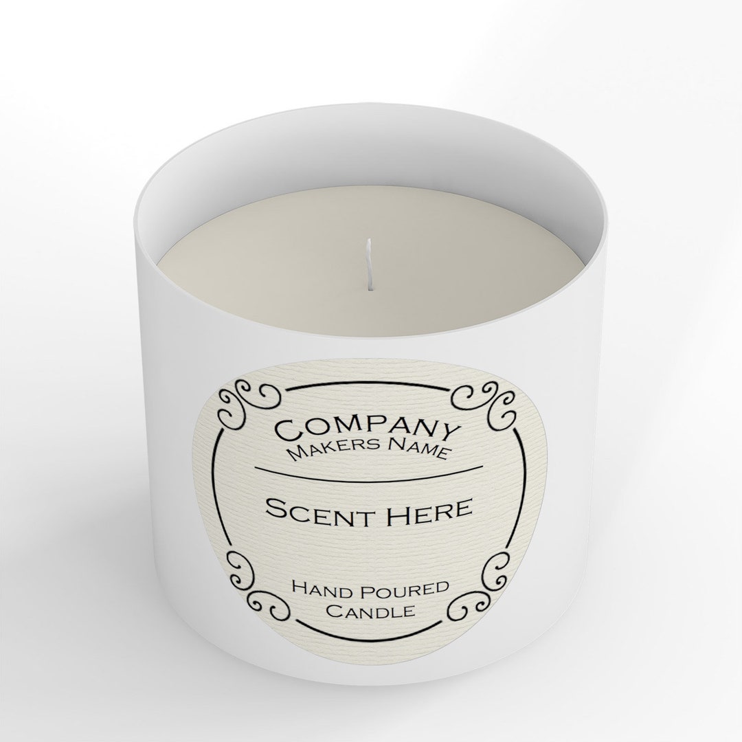 Custom Personalised Laid Textured Vintage Paper Candle Splashproof ...