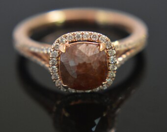 Brown diamond ring | Etsy