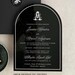 Black Dome Shape Acrylic Wedding Invitations Arch Invite Modern Classic ...