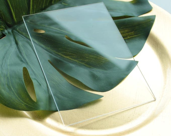 BLANK Acrylic Set of 50pcs Transparent Plexiglass Lucite - Etsy