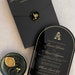 Black Dome Shape Acrylic Wedding Invitations Arch Invite Modern Classic ...