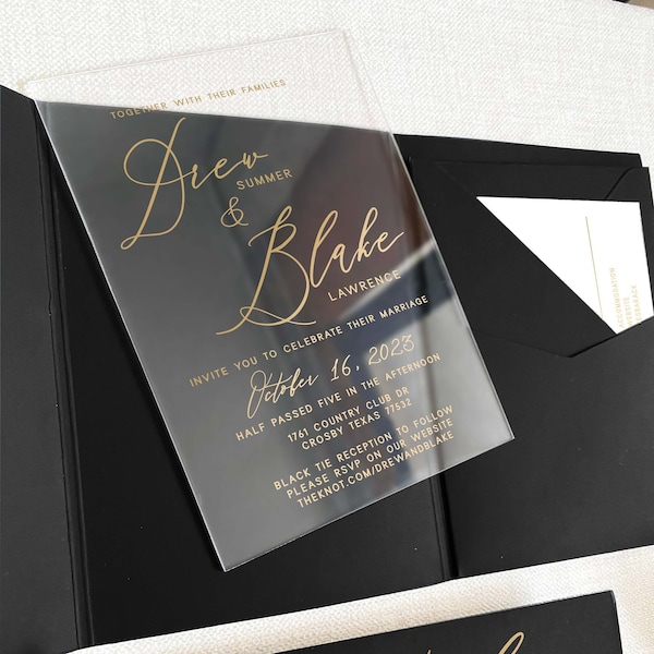 Transparent Wedding Invitation - Etsy