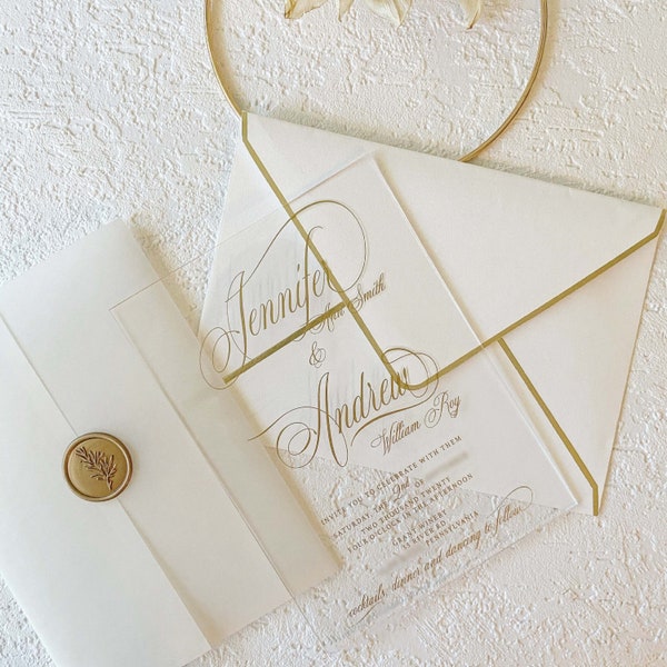 Plexi Wedding Invitation - Etsy