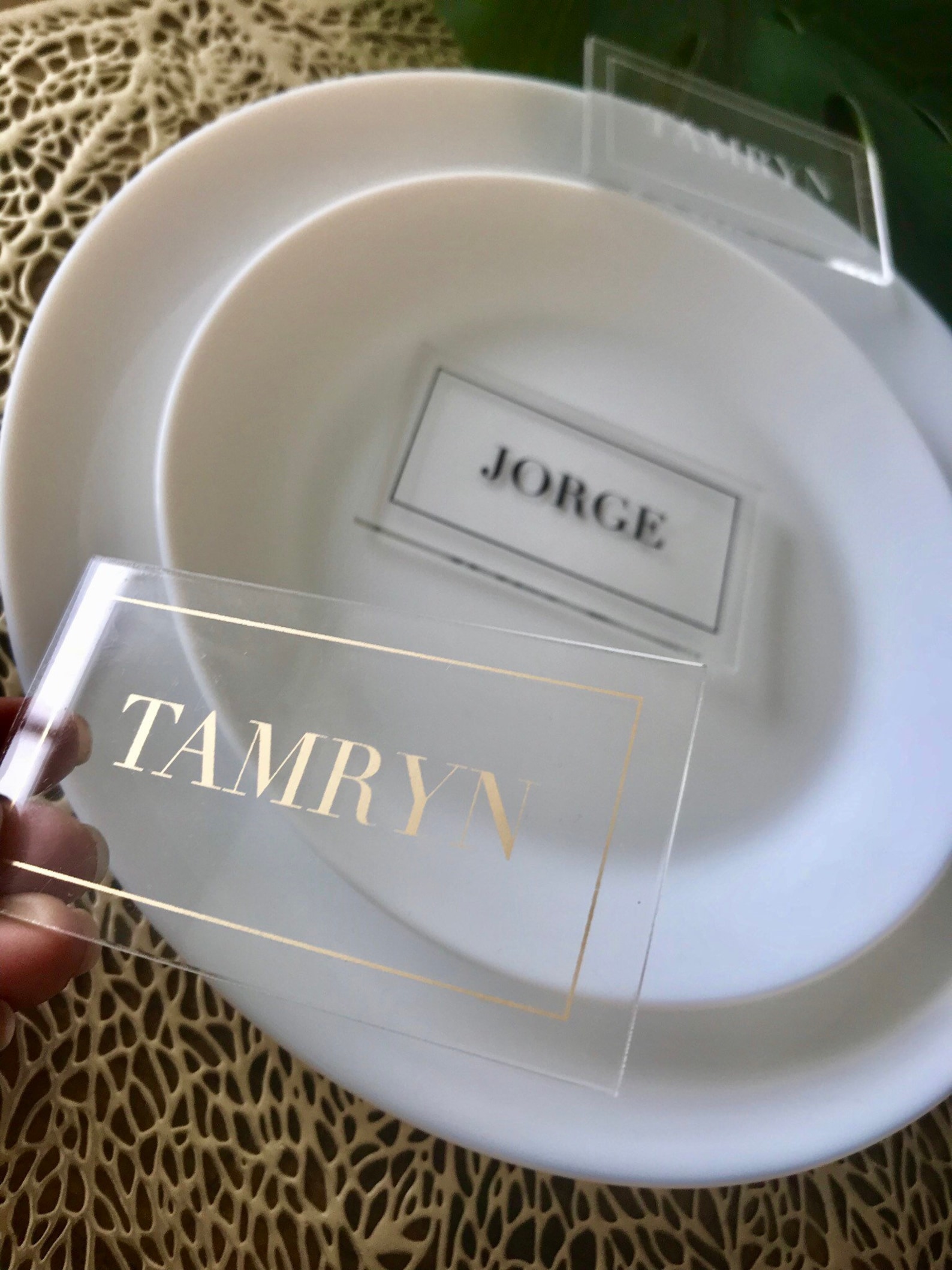 100 Clear Acrylic Name Cards WEDDING Place Cards 2x4 | Etsy