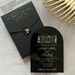 Black Dome Shape Acrylic Wedding Invitations Arch Invite Modern Classic ...