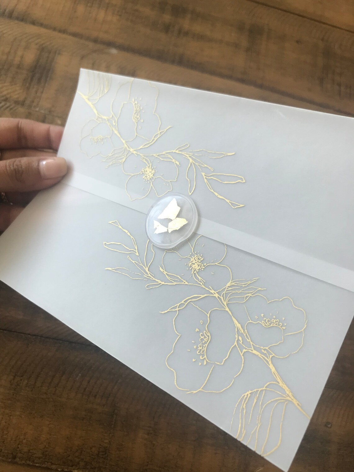 Transparent Acrylic Wedding Invitation Black Gold Clear Luxury - Etsy