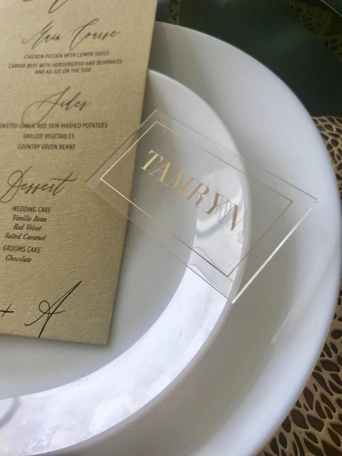 100 Clear Acrylic Name Cards WEDDING Place Cards 2x4 - Etsy