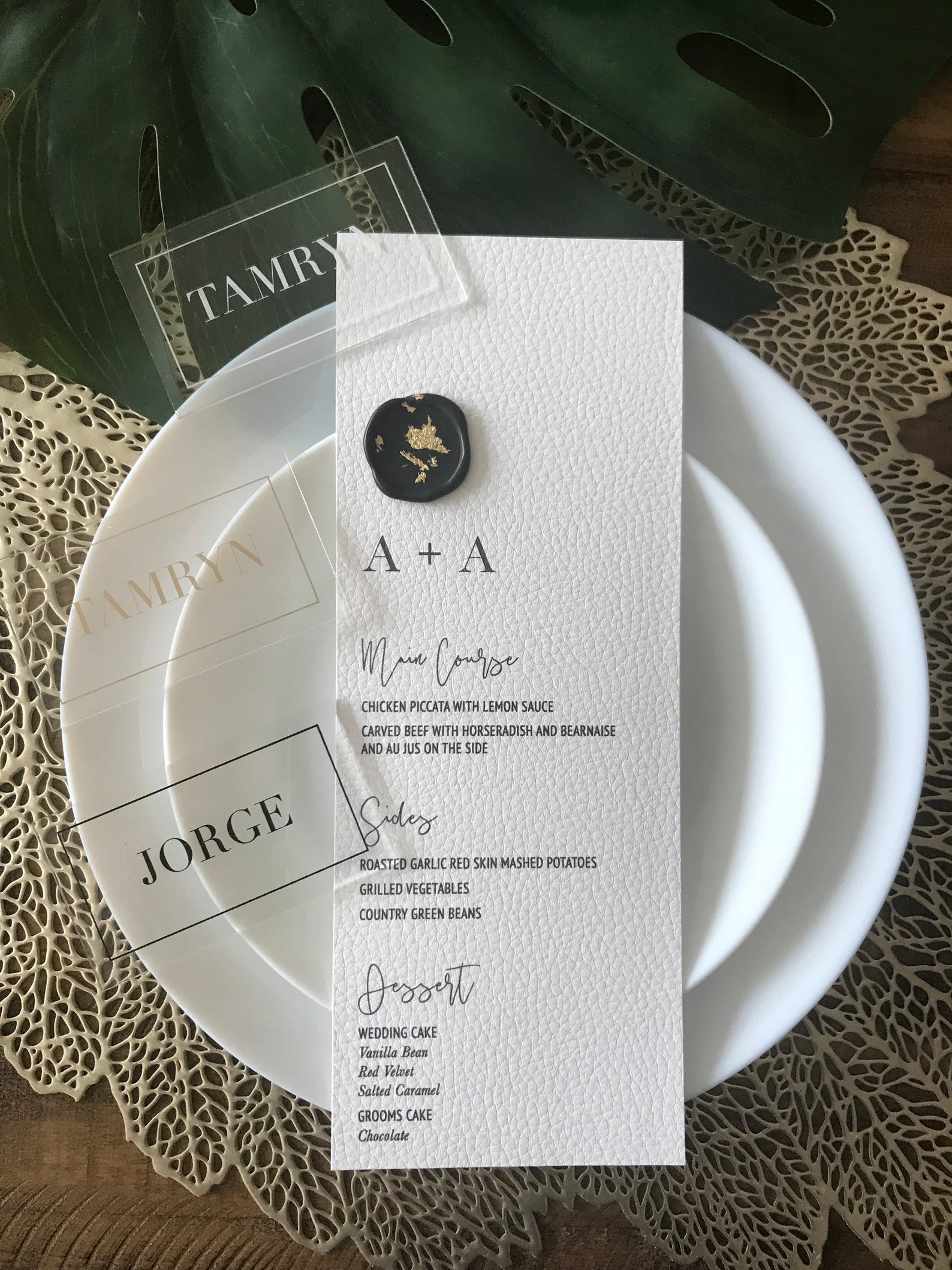 100 Clear Acrylic Name Cards WEDDING Place Cards 2x4 | Etsy