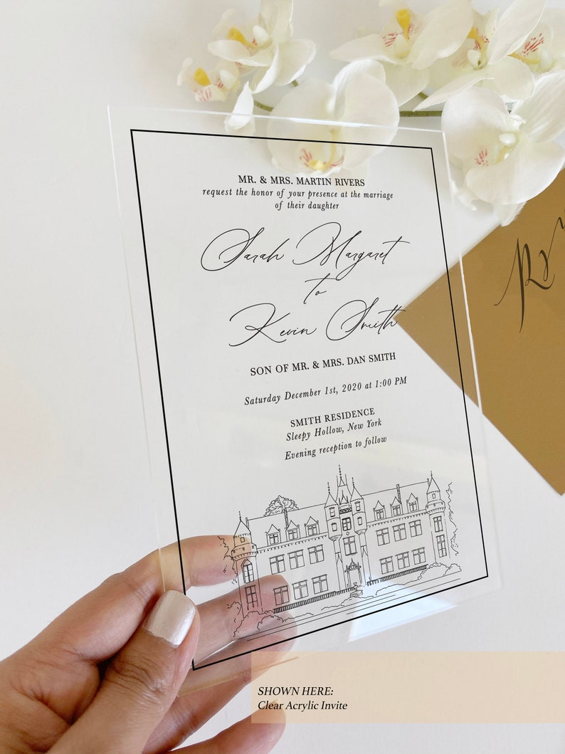 Wedding Venue Illustration Digital Venue Drawing Custom Venue | Etsy