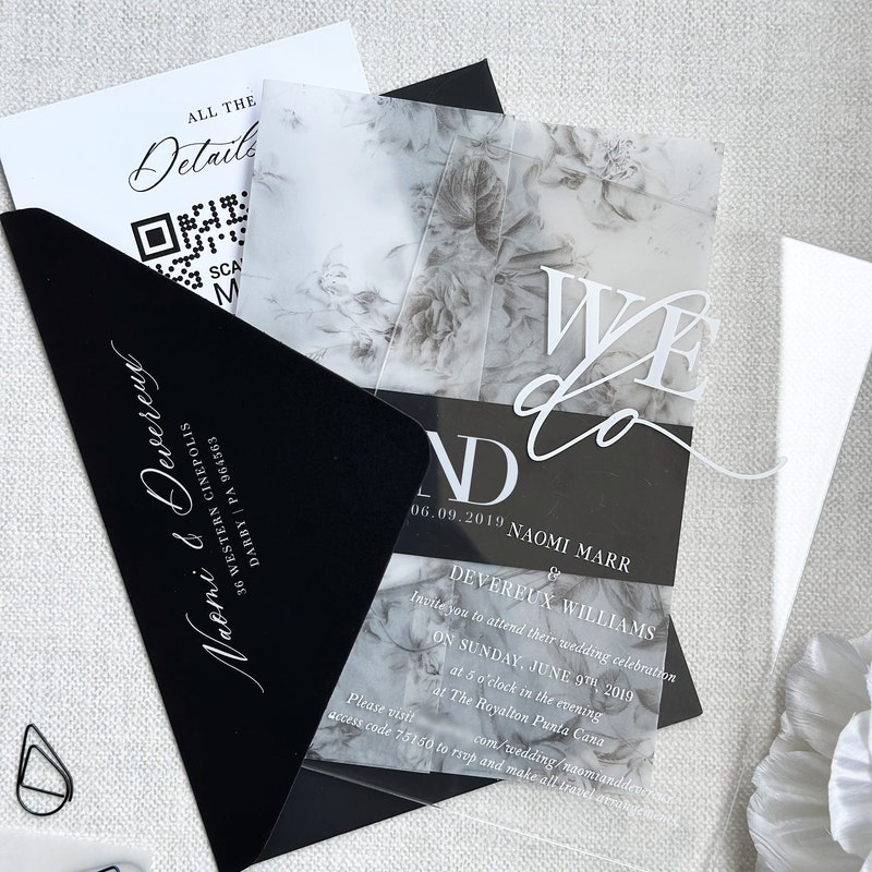 Transparent Wedding Invitation - Etsy
