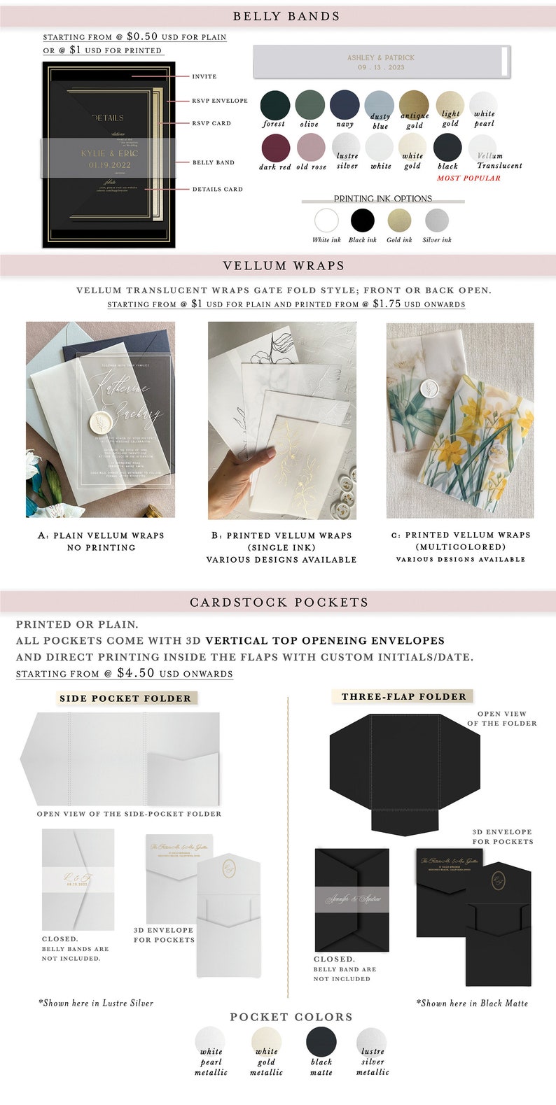 Black Acrylic Gold Wedding Invitation Clear Perspex Modern - Etsy