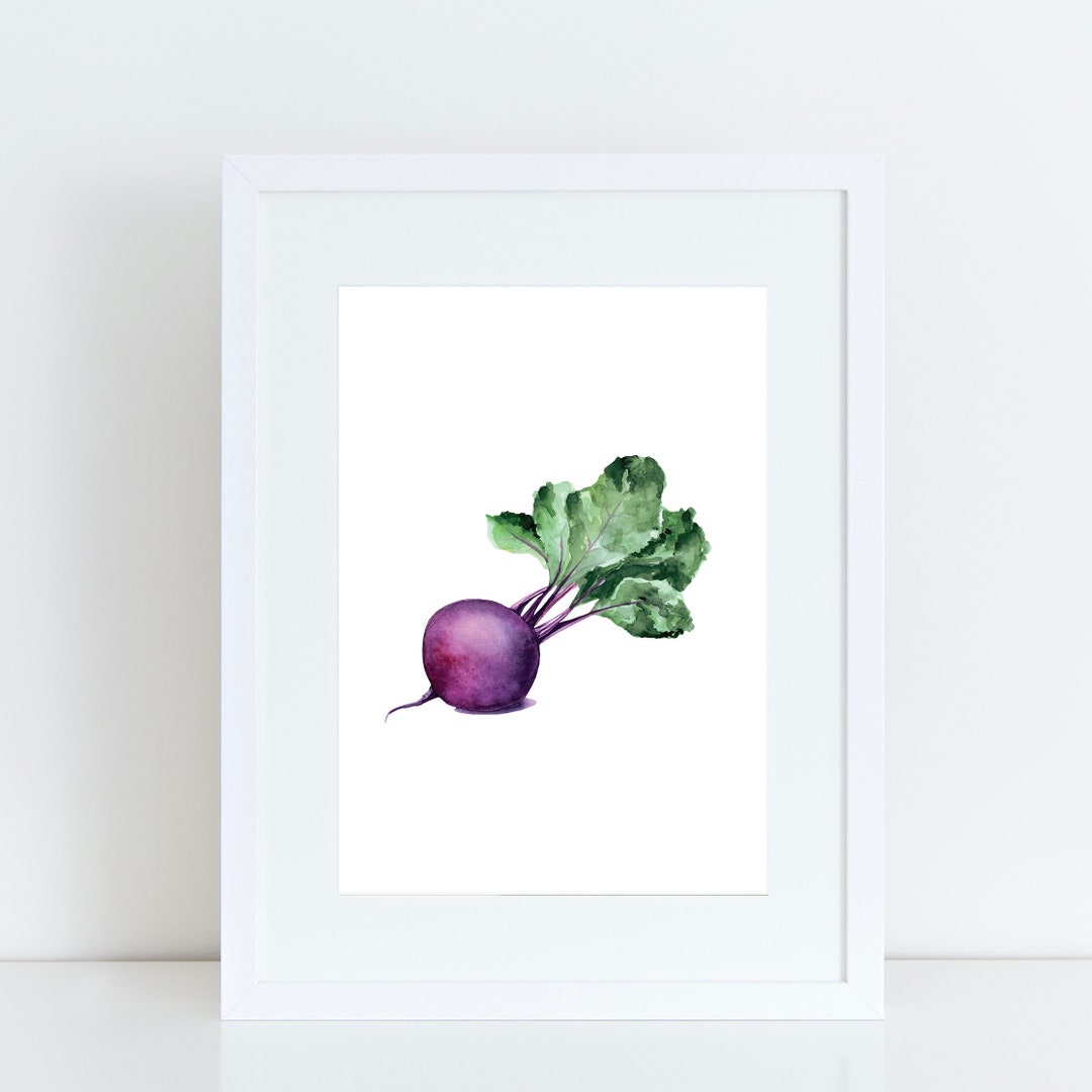 Beetroot Watercolour Print - Etsy