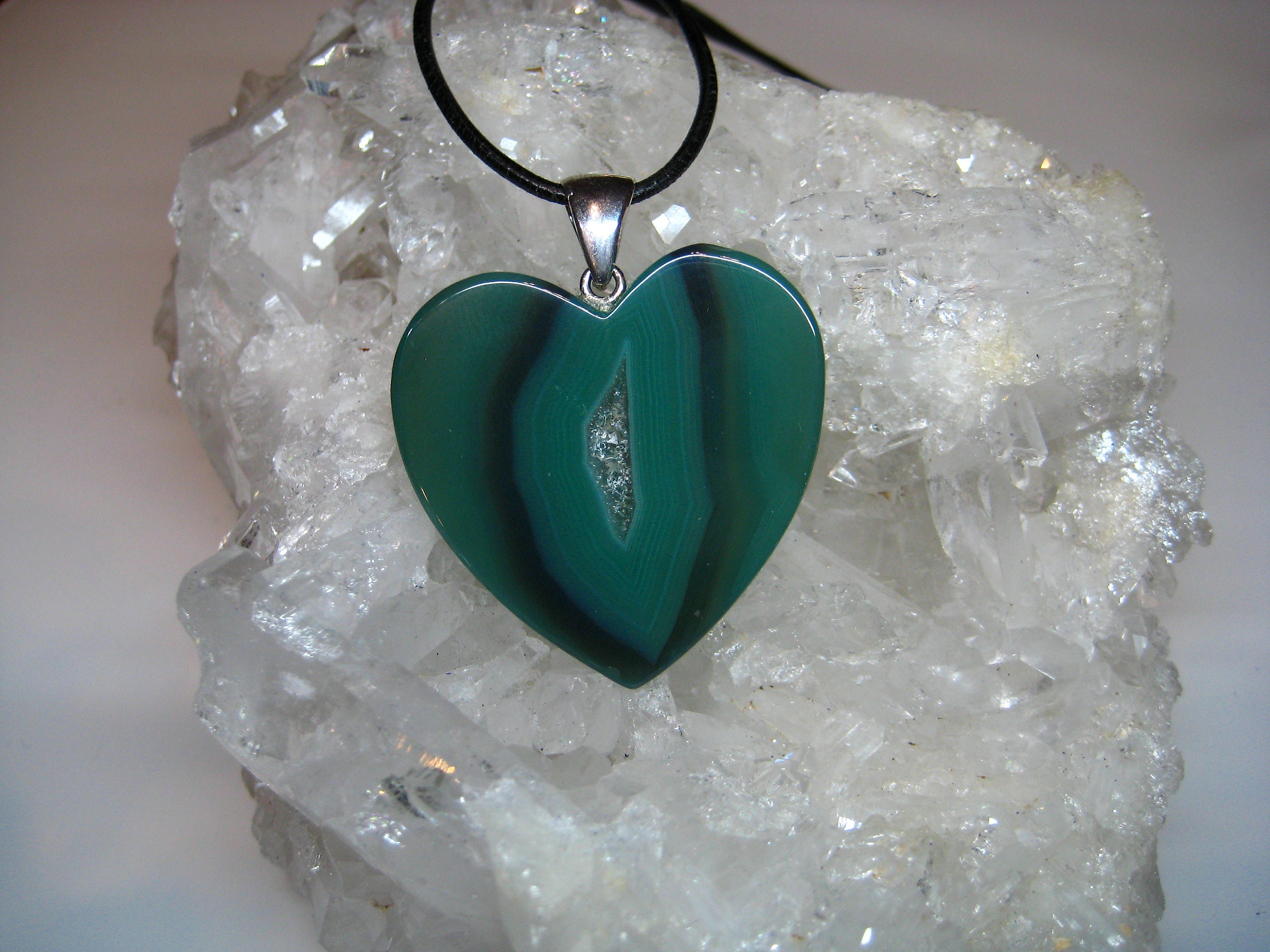 Agate necklace, agate pendant, agate stone, agate heart, gemstone ...