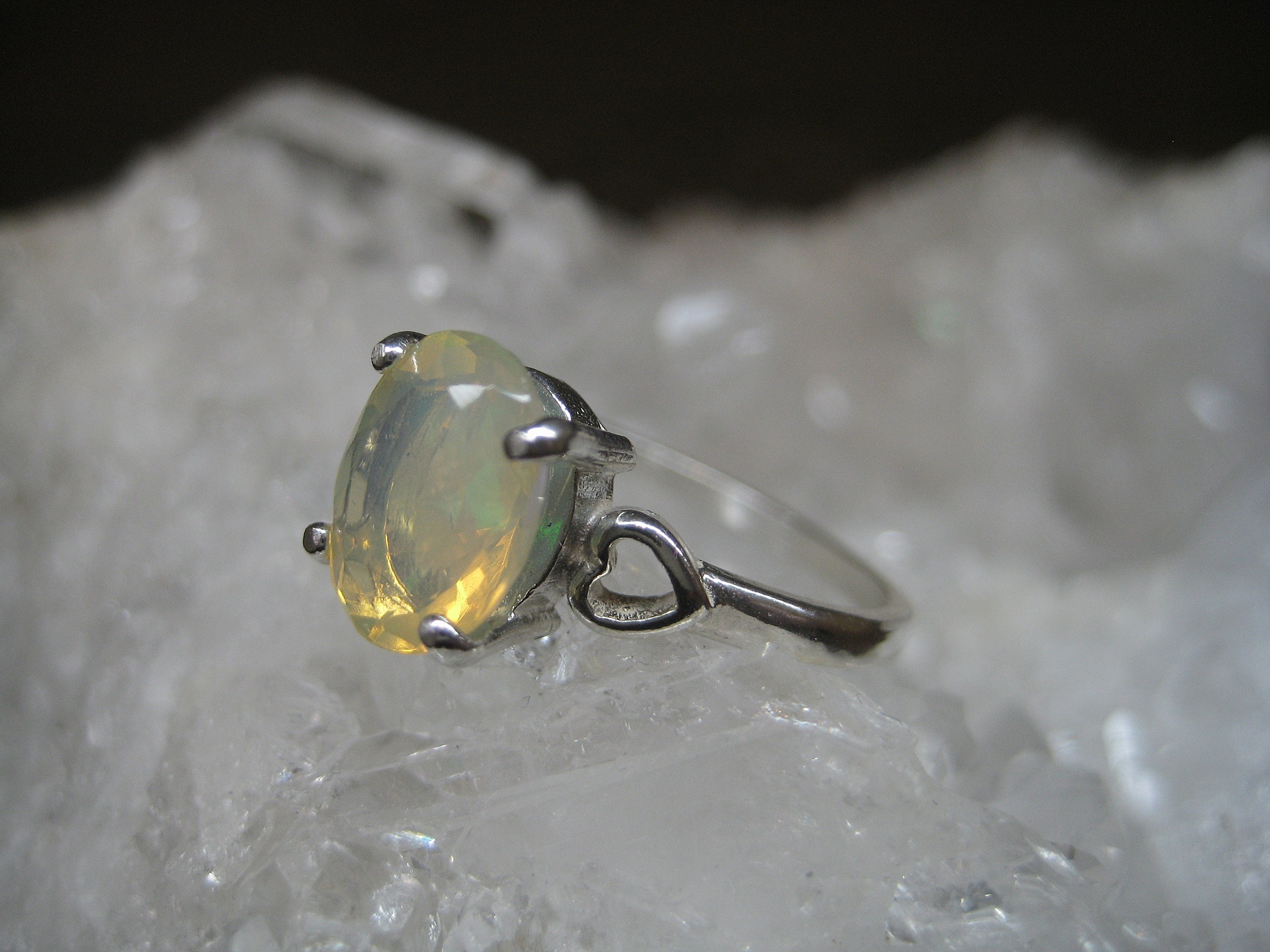 Opal Ring Silver, Opal Silver Ring, Ethiopian Opal Ring, October ...