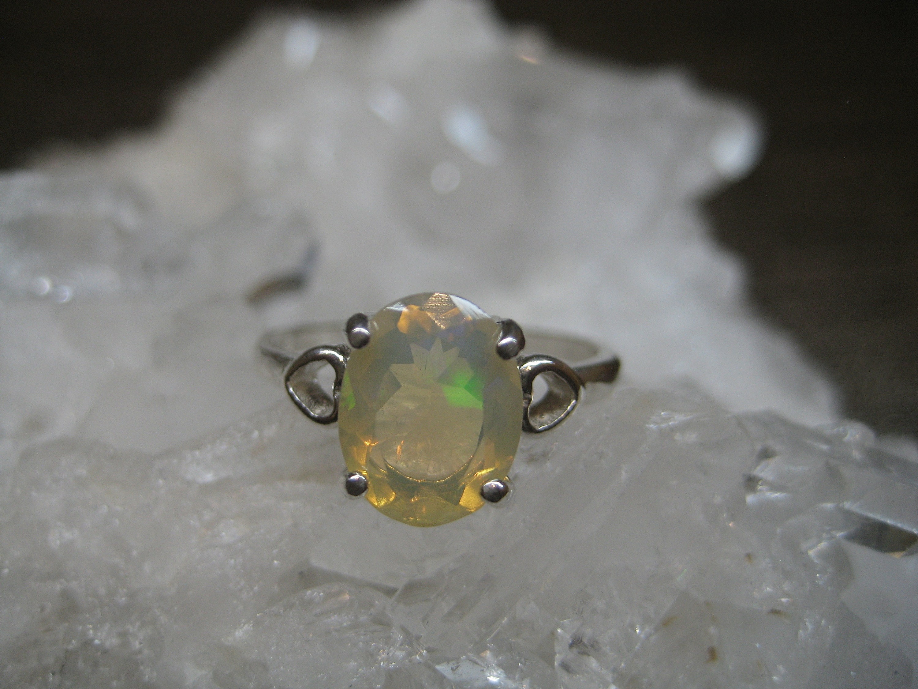 silver opal ring, opal silver ring, australian opal ring, October ...