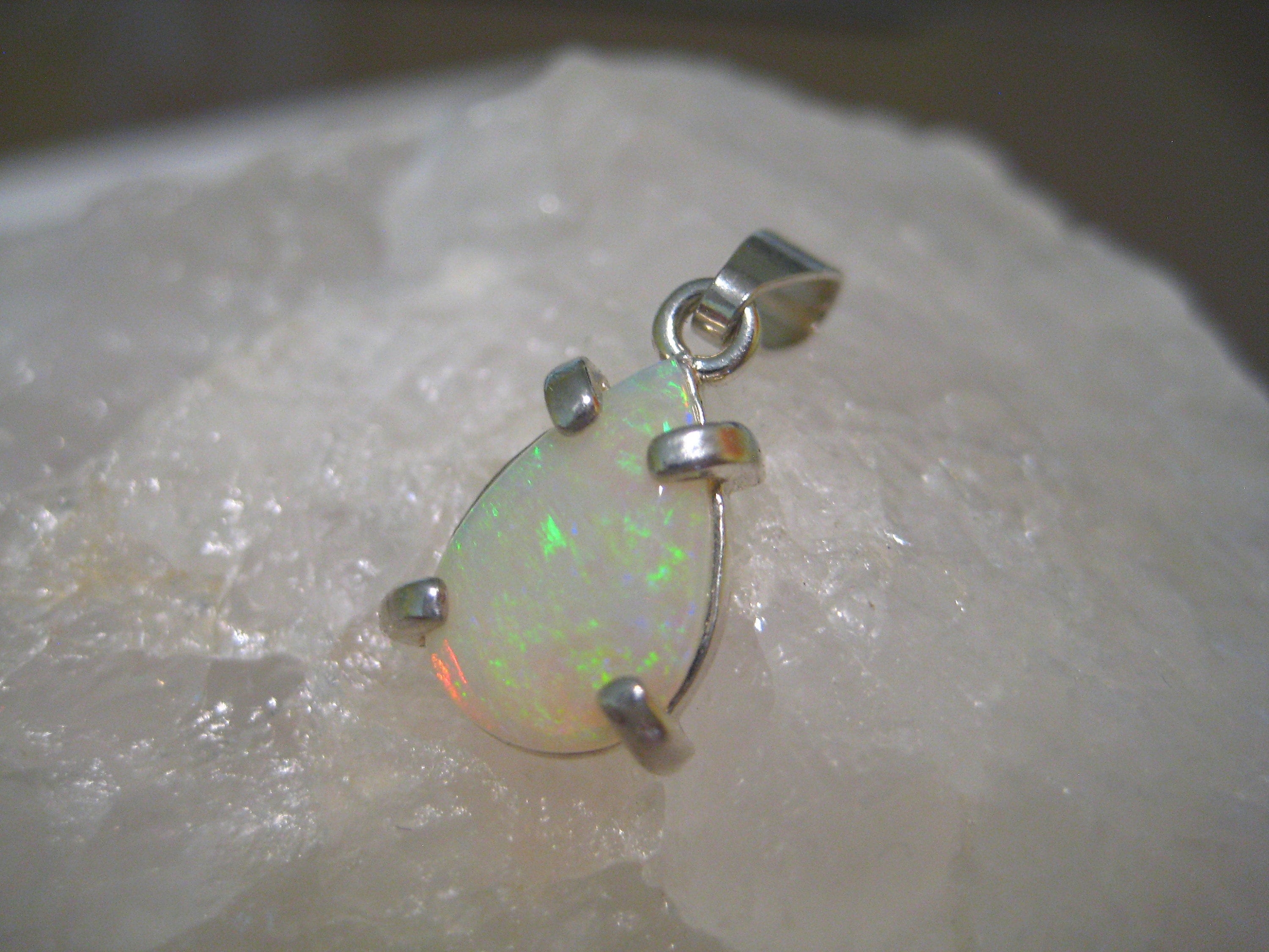 Silver opal pendant, opal necklace, opal pendant, opal australia, opal ...