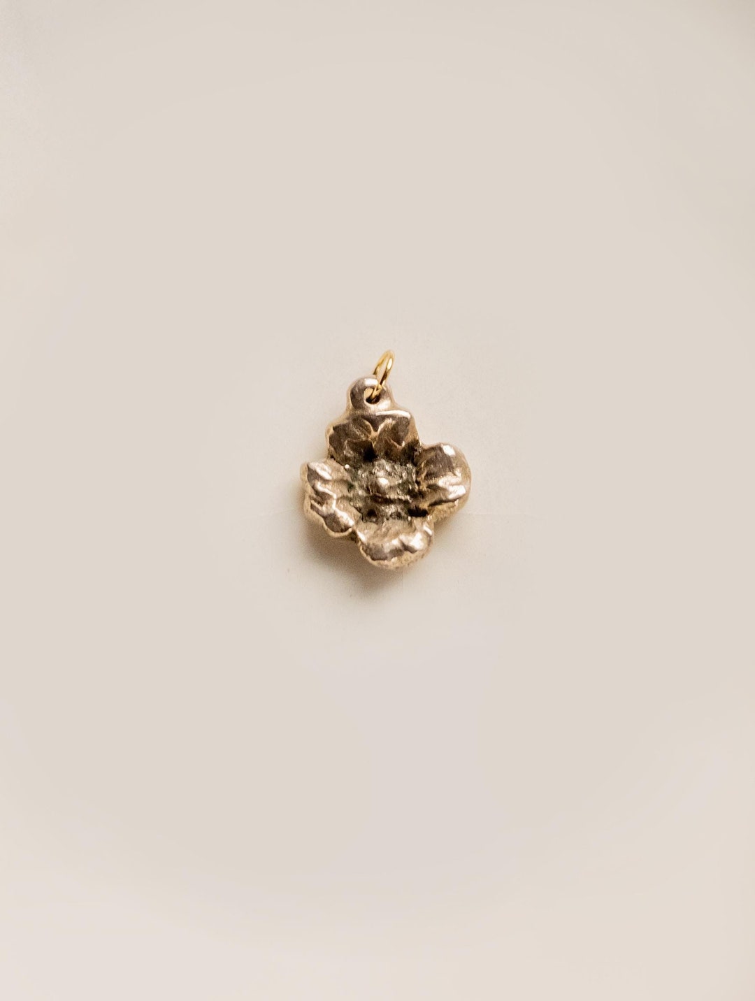 Handmade Bronze Metal Clay Dogwood Flower Charm | Bronze Dogwood Floral ...