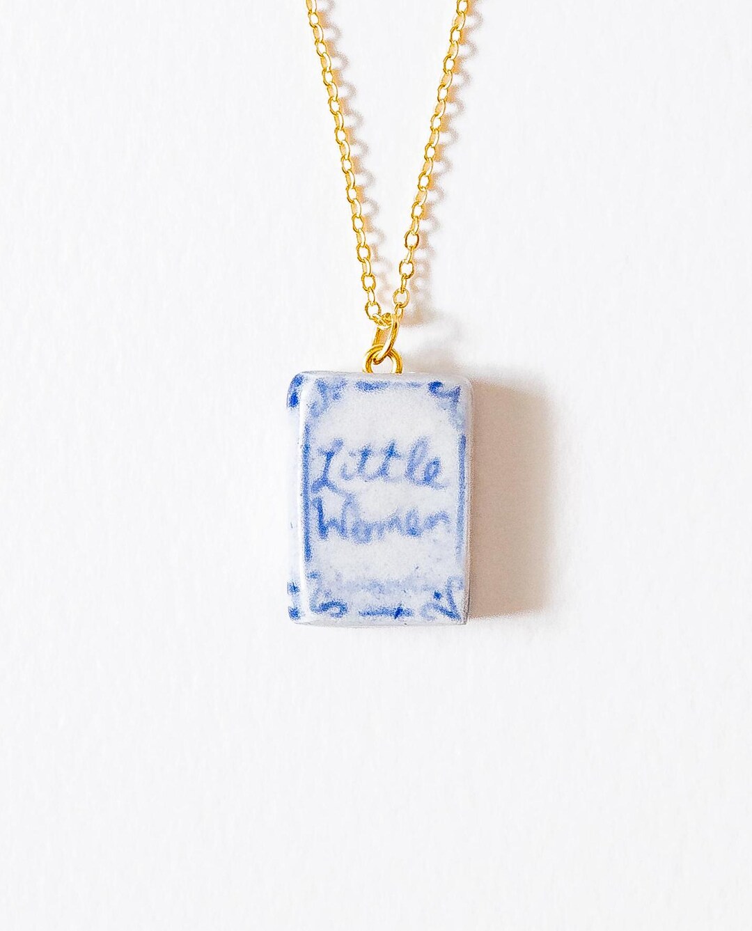 Little Women Ceramic Book Charm Necklace | Book Pendant | Ceramic ...