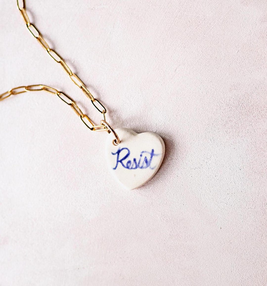 Resist Necklace Charm | Resistance Charm | Resist Patriarchy Necklace ...